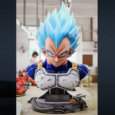 1 Meter 11 Vegeta Head Shoulderblue Hair Statue Za