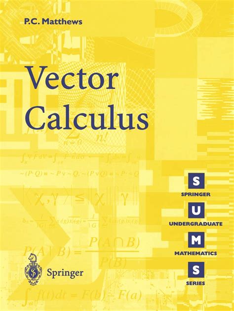 Amazon Vector Calculus Springer Undergraduate Mathematics Series
