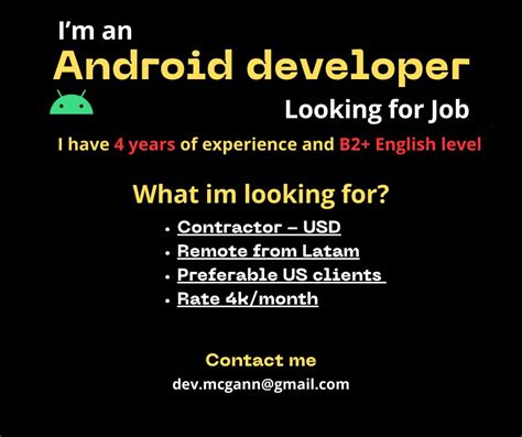 Gabriel Mc Gann On Linkedin Contractor Usd Android Remote