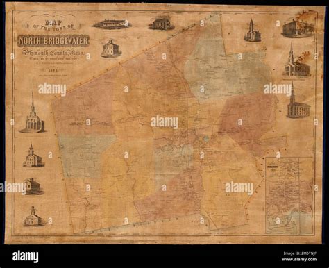 Map Of The Town Of North Bridgewater Plymouth County Mass Surveyed