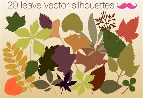 Leave Vector Silhouettes Vectors Graphic Art Designs In Editable Ai