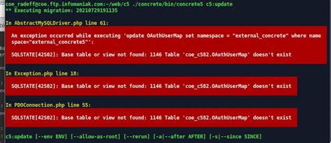 upgrade 9 0 0 table oauthusermap crash website · issue 9998