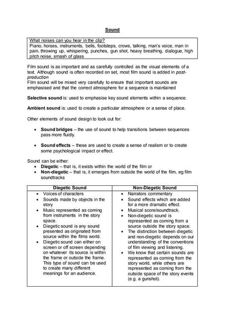 Media Language Lesson 5 Audio Codes Pptx Musicals Genres