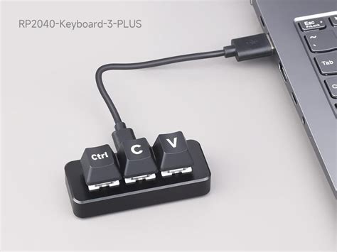 waveshare ctrl c v shortcut keyboard plus version rp2040 dual type c rgb pr kaufen bei