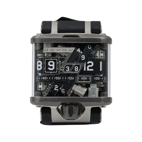 Devon Tread 1 Black Skeleton Dial Tread 1a