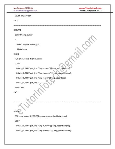 Plsql Examples Pdf