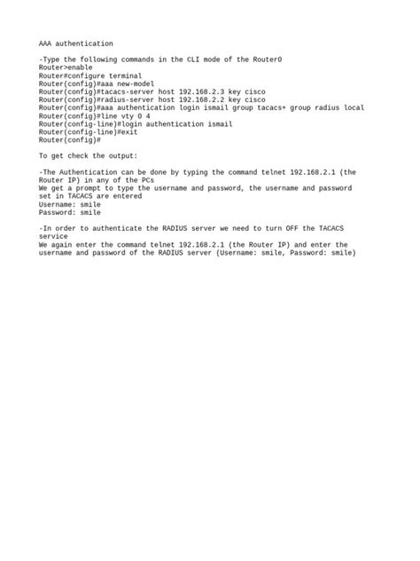 Configuring Aaa Authentication On Router Pdf