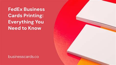 Fedex Business Cards Printing Everything You Need To Know