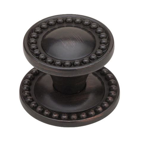 Liberty Hardware Beaded Mushroom Cabinet Knob With Backplate Pbf800y