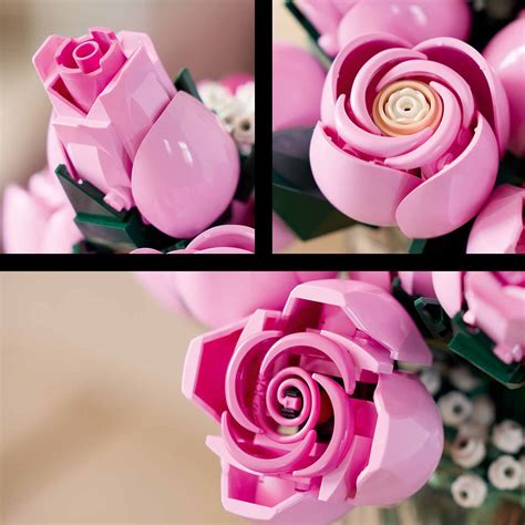 Lego 10374 Botanicals Bouquet Of Pink Roses Building Toy Set 789 Pieces