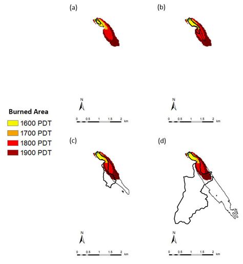 Figure A4 Sherpa Fire Perimeters With Flammap Local Time Burnt Areas