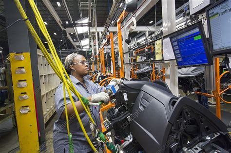 Car Dashboard Assembly Line Stock Image C0210133 Science Photo