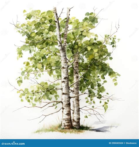 Hyperrealistic Watercolor Tree Illustration By Beatrice Potter 291646500