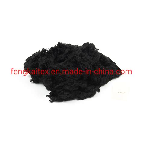 Virgin Nylon 6 Staple Fiber Black Color For Spun Yarn And Nonwoven