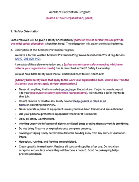 Accident Prevention Program Nonprofit Association Of Washington