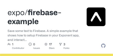 Github Expofirebase Example Save Some Text To Firebase A Simple