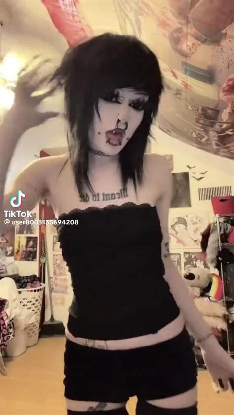 Goth Tiktok In 2024 Pretty People Scene Outfits Pretty