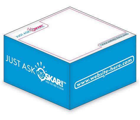 Sticky Note Cubes 3 375x3 375x1 6875 1 Color 2 Side Designs