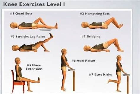 Knee Exercises One Page Printable Free Printable Templates