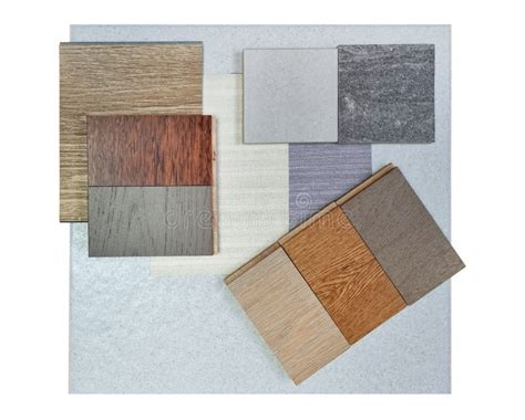 Composition Of Interior Material Samples Consists Palette Of Wooden