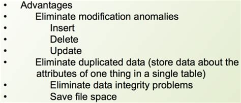 Chapter Four Database Design Using Normalization Flashcards Quizlet