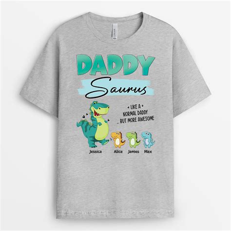 Personalized Dadsaurus T Shirt Personal Chic