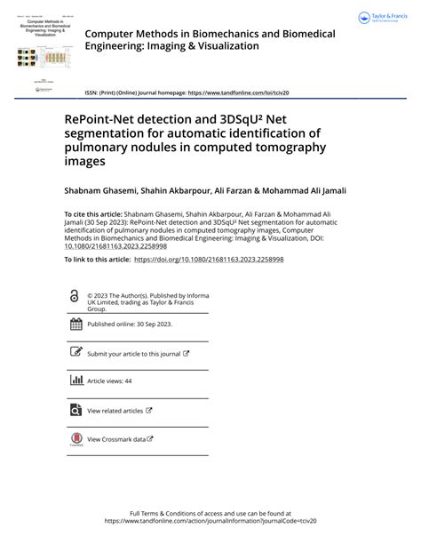 Pdf Repoint Net Detection And 3dsqu² Net Segmentation For Automatic