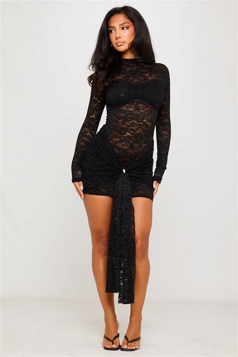 Black Long Sleeve Lace Dresses