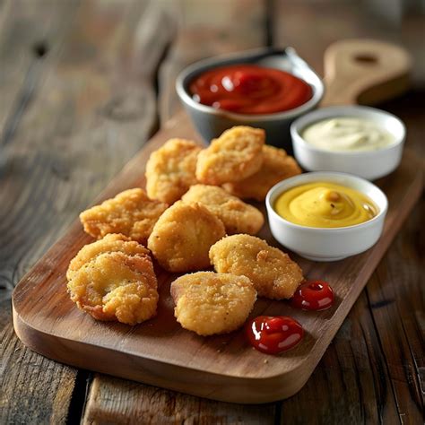 Premium Photo A Wooden Table With Food And Condiments On It