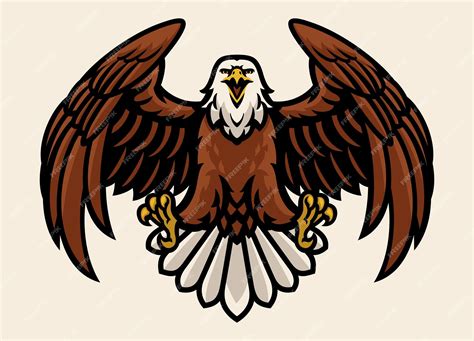 Premium Vector Soaring Eagle Mascot Design