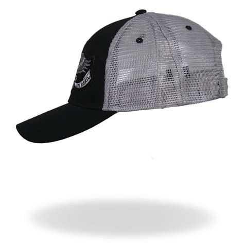 Hot Leathers Gsh2006 Eagle Tattoo Trucker Black And Grey Hat