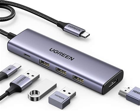 Ugreen Usb C Hub 5 In 1 Usb C Hub Multiport Adapter With 100w Pd 4k
