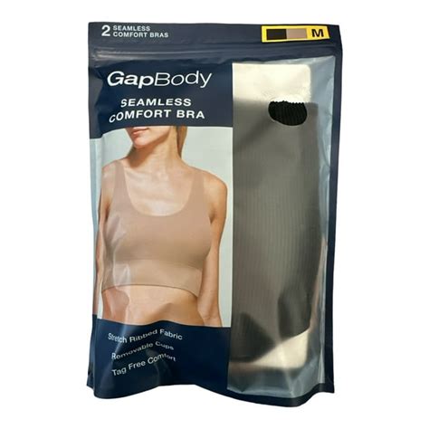 Gapbody Womens 2 Pack Stretch Ribbed Tagless And Seamless Comfort Bras
