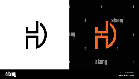 Modern And Strong Letter Hd Initials Logo Design Stock Vector Image