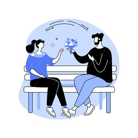 Premium Vector Flirting Isolated Cartoon Vector Illustrations