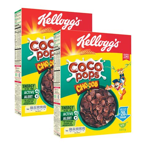 Kelloggs Coco Pops 20 Less Sugar Value Pack 2 X 330 G Online At Best