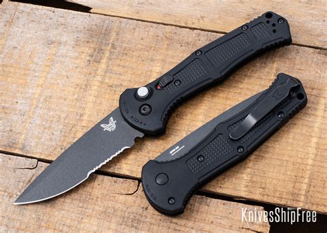 Benchmade Knives 9070sbk Claymore Push Button Auto Textured Black