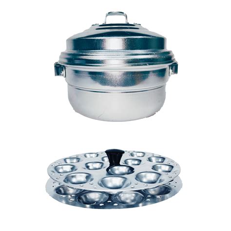 Himavat Deluxe Mini Idly Maker Mini Idly Cooker 2 Tier High Grade Aluminium Indolium