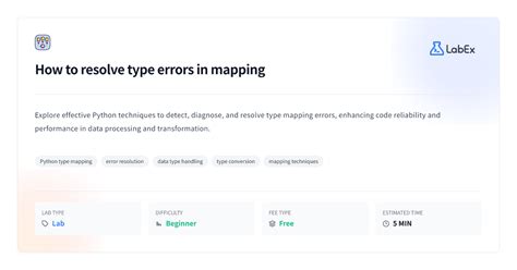 how to resolve type errors in mapping labex
