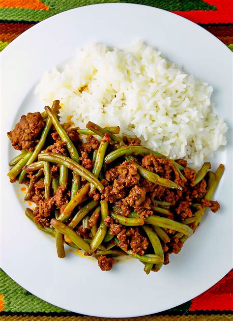 String Beans With Ground Beef The Genetic Chef