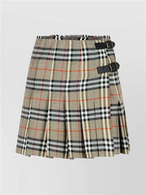 Burberry Wool Pleated Mini Skirt The Fashion Square