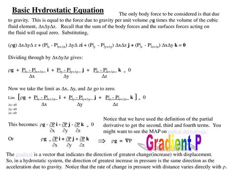 Basic Hydrostatic Equation Ppt Download