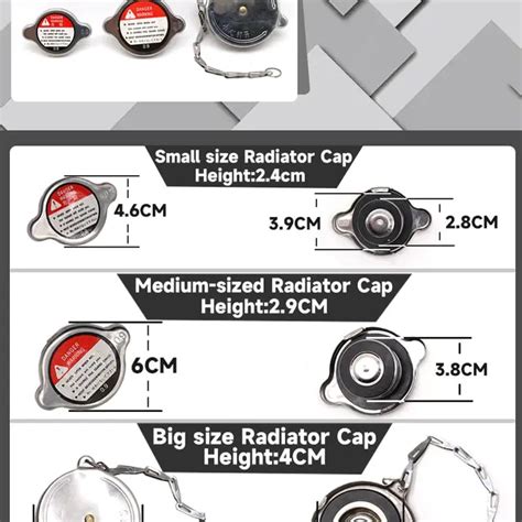 Radiator Cap Size Chart 5 Pieces Universal Radiator Valve Cap Durable