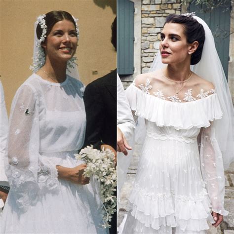 Charlotte Casiraghi Copies Mom Princess Carolines Wedding Dress