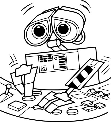 Wall E Ohjaa Ajoneuvoa Värityskuva Lataa Tulosta Tai Väritä Verkossa