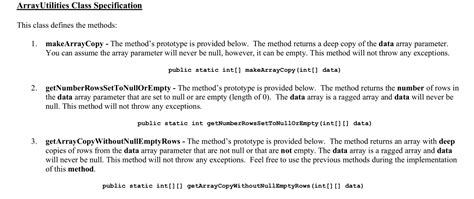 Solved Arrayutilities Class Specification This Class Defines