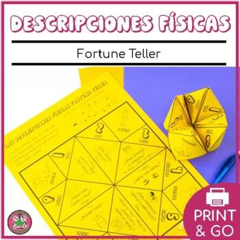 Spanish Physical Descriptions Fortune Teller Las Descripciones Spanish 1