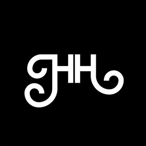 Premium Vector Hh Letter Logo Design On Black Background Hh Creative
