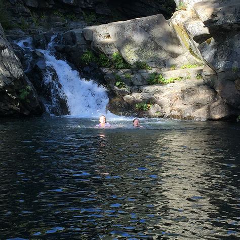 North Fork Falls Waterfall And Swimming Hole At Emigrant Gap