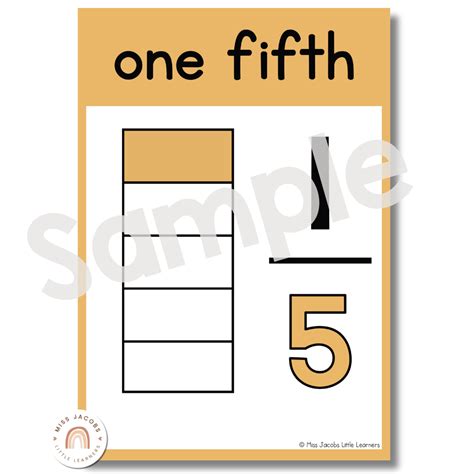 Fraction Posters Cute Jungle Animals